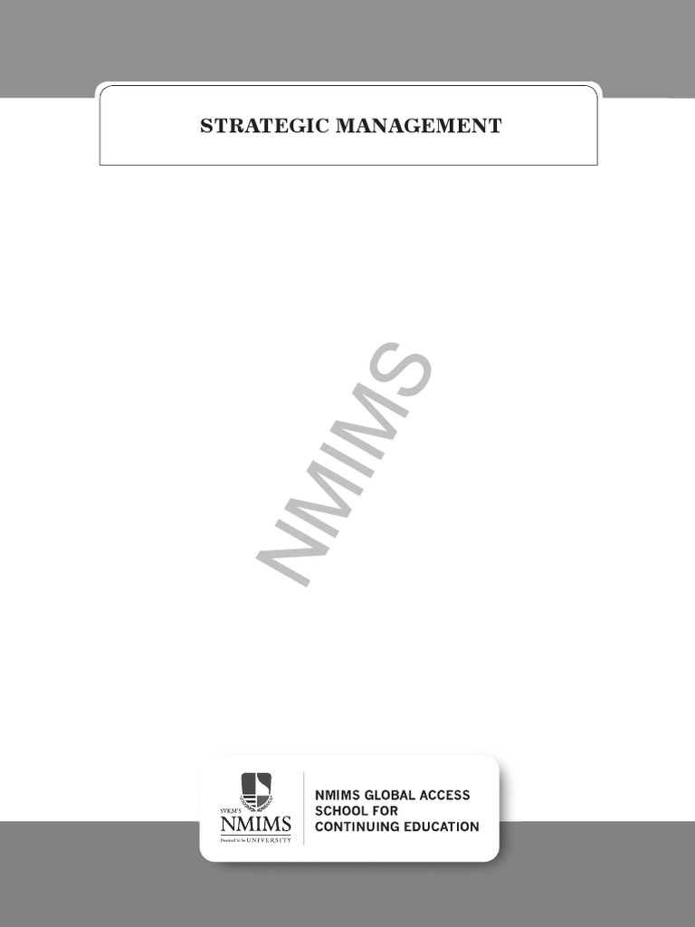 Strategic Management E Book | PDF | Strategic Management | Goal