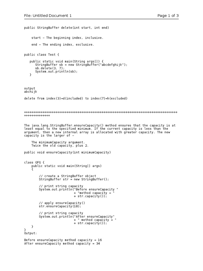 Methods For Manipulating Strings And Stringbuffers In Java Pdf 8845