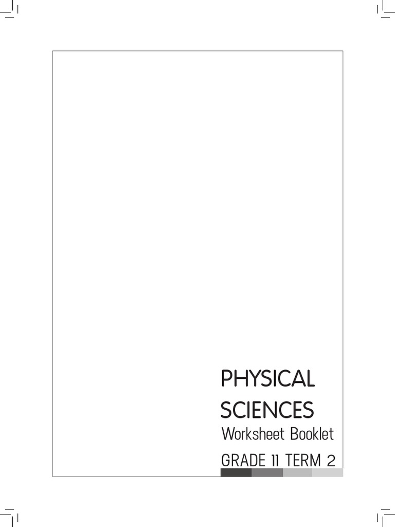 Physical Sciences: Worksheet Booklet Grade 11 Term 2 | PDF | Diffraction | Gases