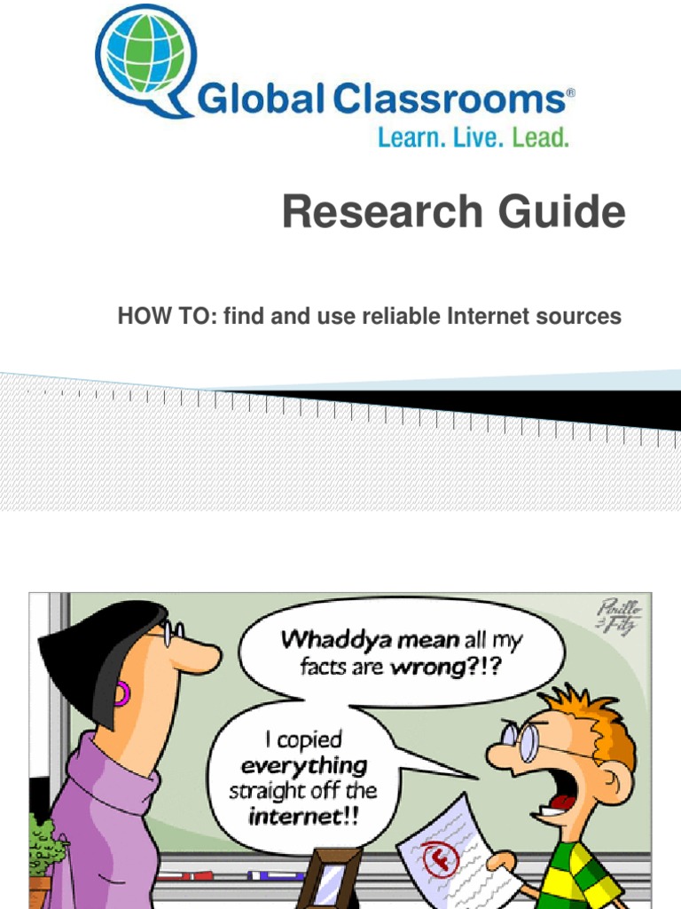 Research Guide: HOW TO: Find and Use Reliable Internet Sources | PDF