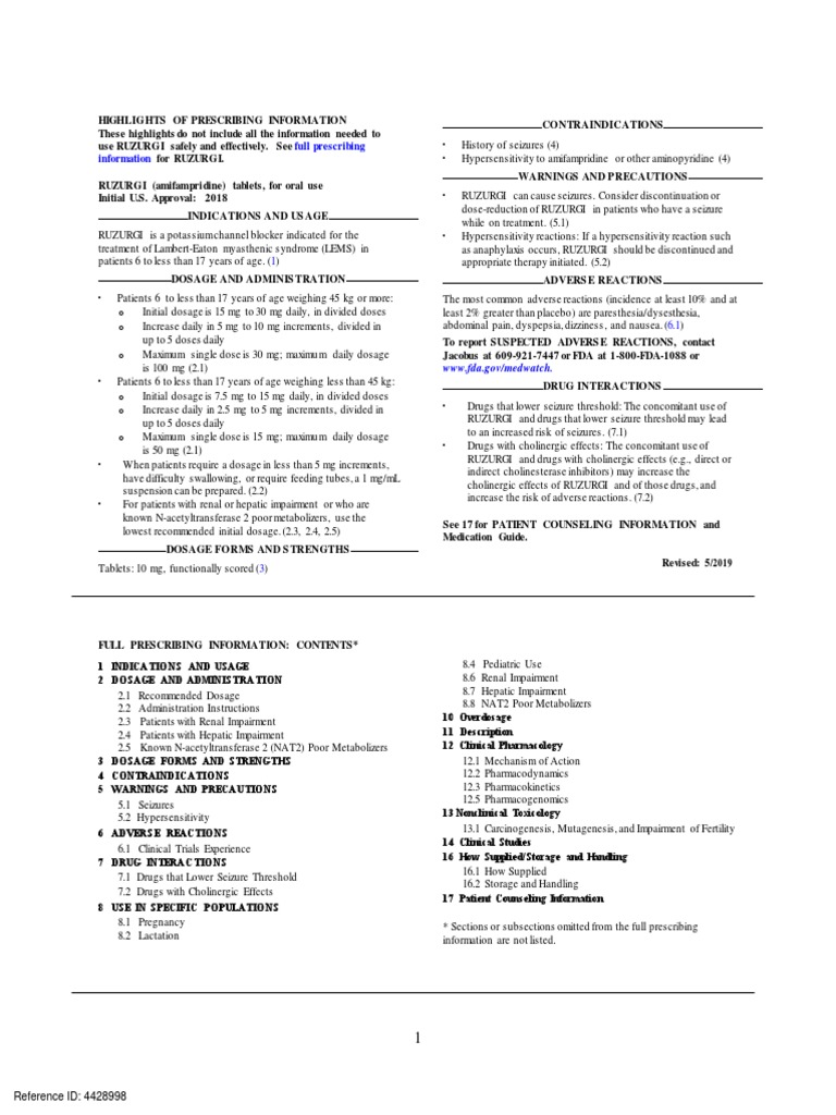 Full Prescribing Information: WWW - Fda.gov/medwatch | Download Free ...