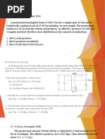 Sample Problems in Pre-Stressed Concrete PDF | PDF | Beam (Structure ...
