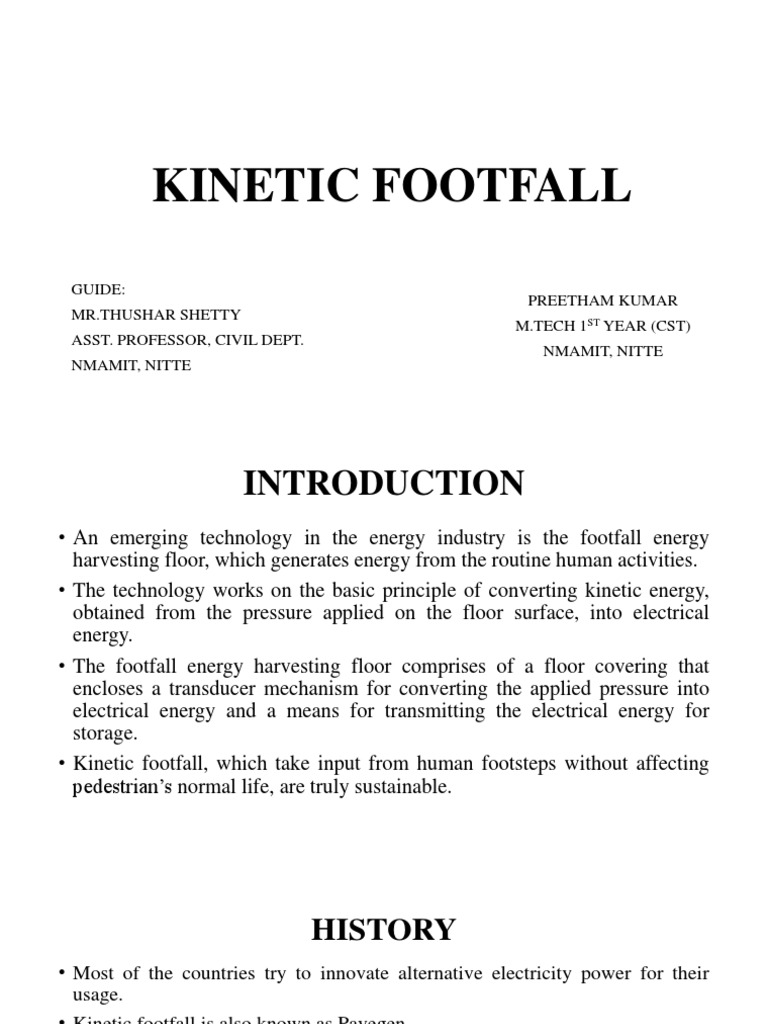Kinetic Footfall | PDF | Piezoelectricity | Nature