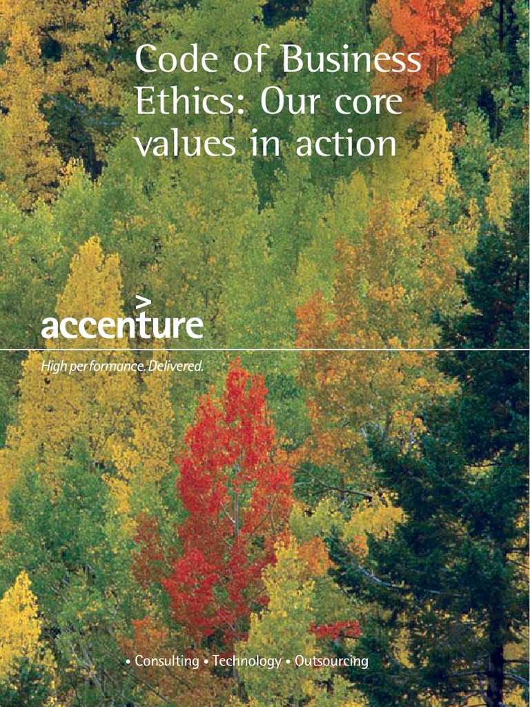 Accenture Core Values | PDF | Business Ethics | Employment