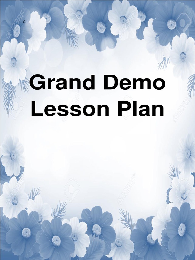 Lesson Plan Front Page | PDF