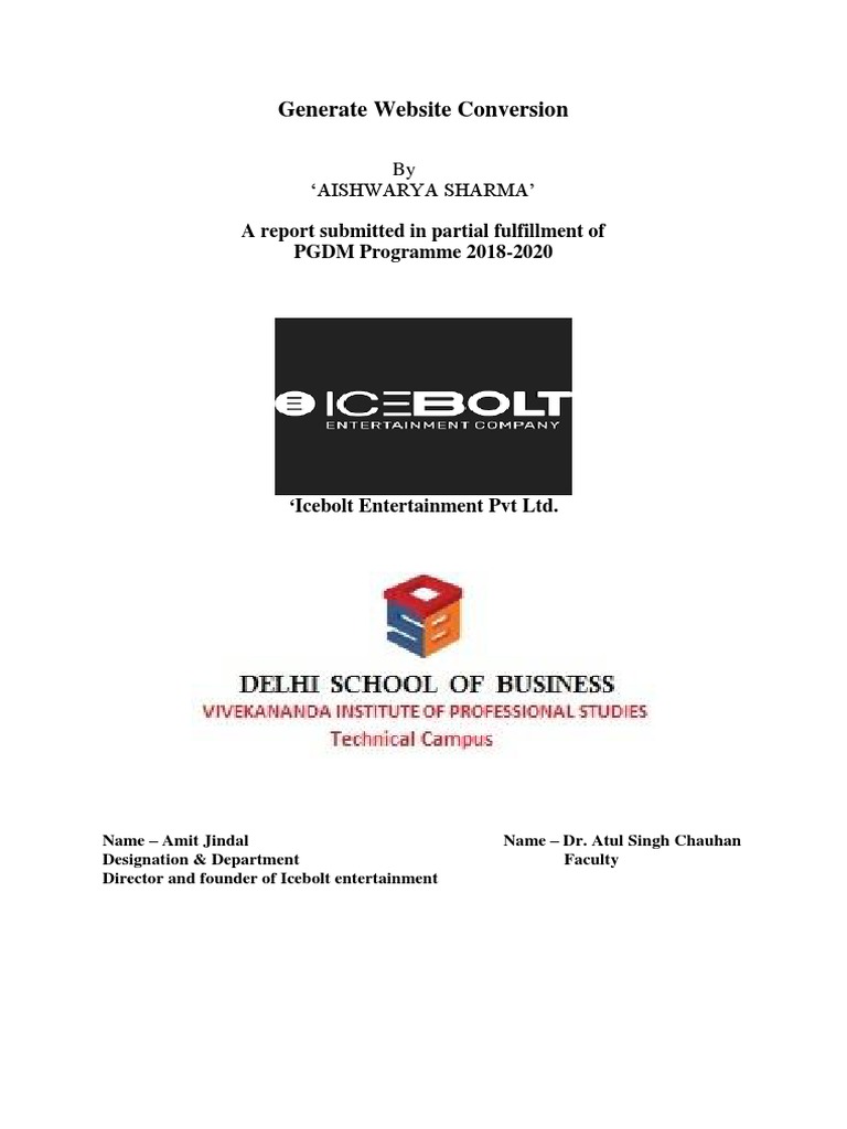 Internship Report - Aishwarya Sharma - 2 | PDF | Search Engine ...