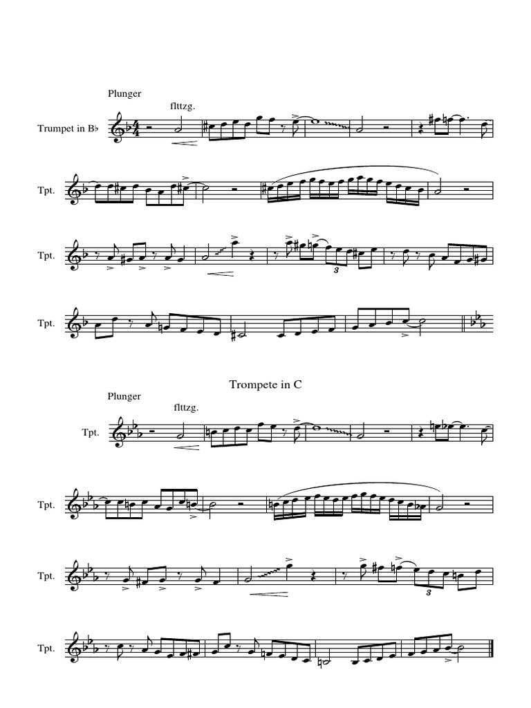 Trumpet Sheet Music Guide | PDF