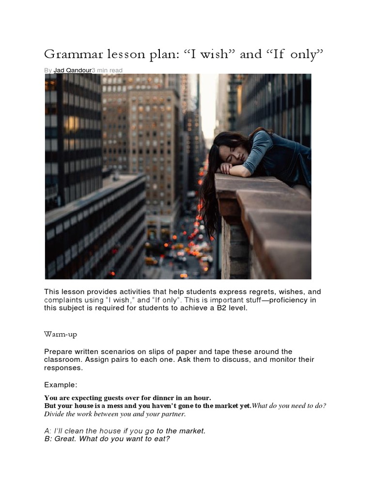 Grammar Lesson Plan | PDF | Verb | Linguistic Morphology