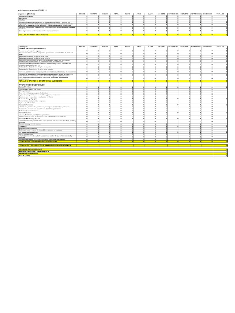 03.modelo Planilla IRP | PDF | Ahorro | Economias