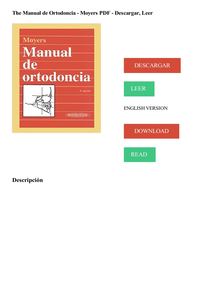 Moyer | PDF | Ortodoncia | Odontología