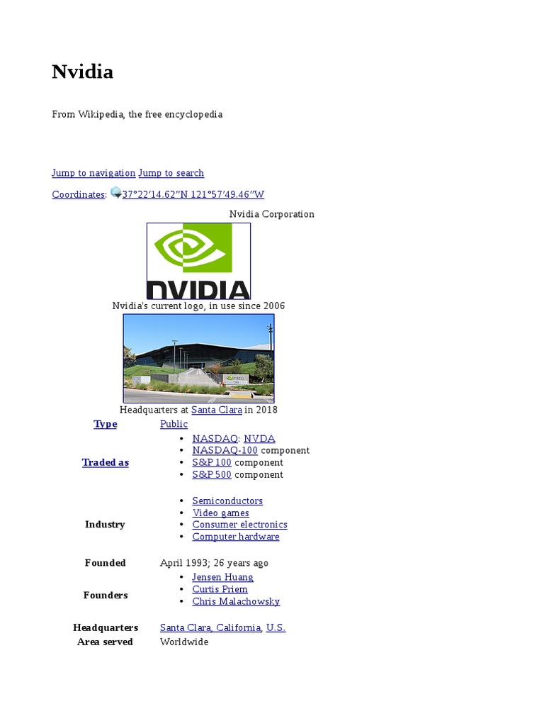 Nvidia Company | PDF | Computer Hardware | Computing