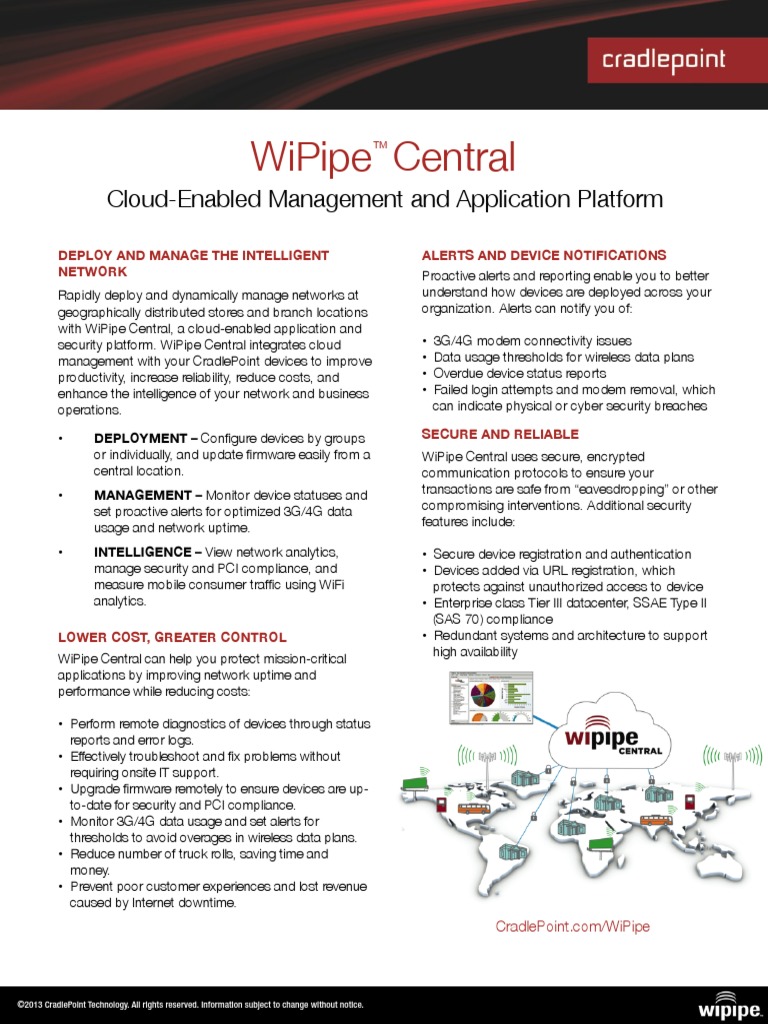 CradlePoint WiPipe Central | PDF | Computer Security | Security