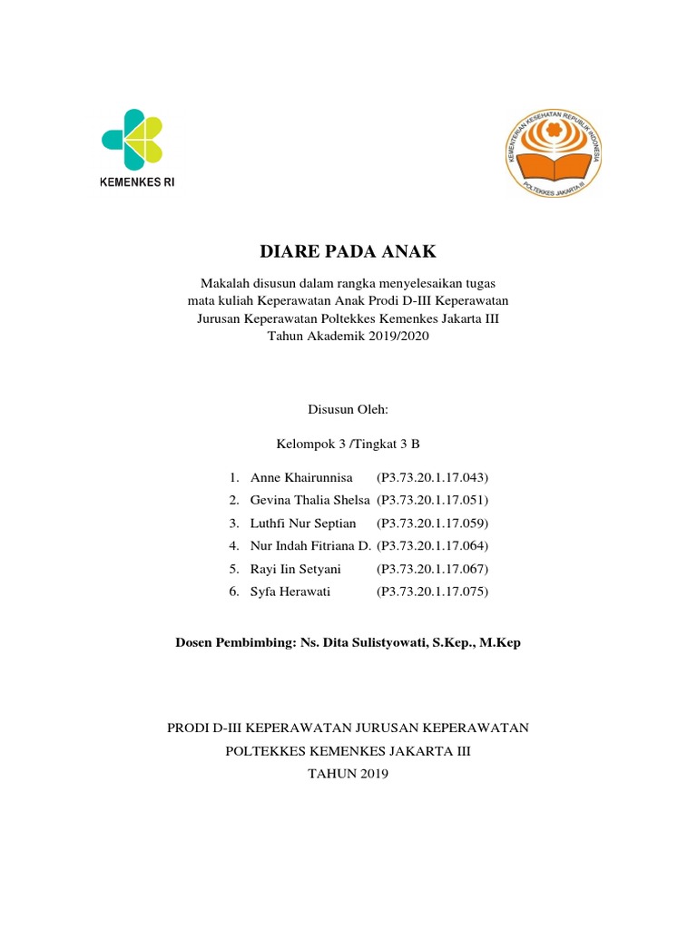 Makalah DIARE PADA ANAK | PDF