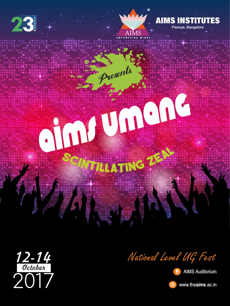 AIMS Umang'17: National UG Fest 2017 | PDF | Sponsor (Commercial ...