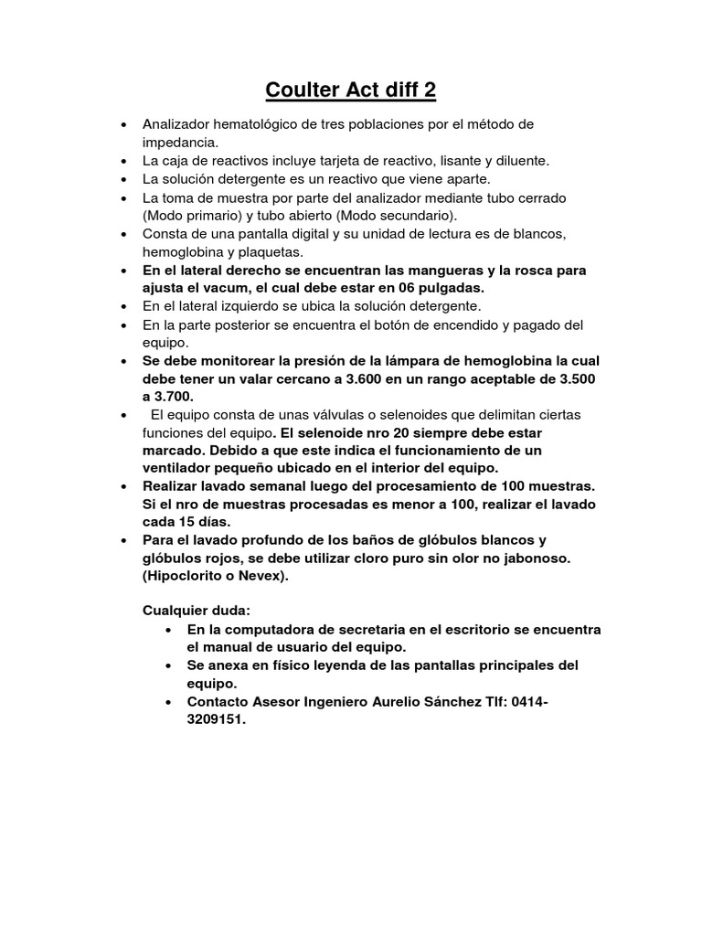 Coulter Act Diff 2 Guia Rapida | PDF