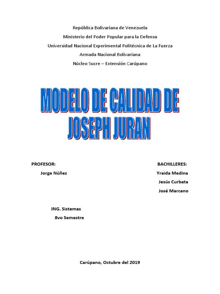 Modelo de Calidad de Joseph Juran | Descargar gratis PDF | Calidad ...