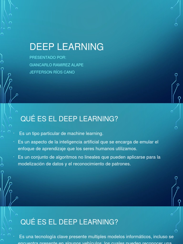 Deep Learning | PDF | Aprendizaje profundo | Python (lenguaje de ...