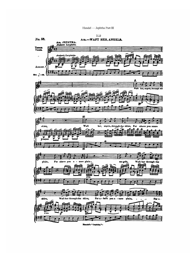 Waft Her Angels Handel | PDF