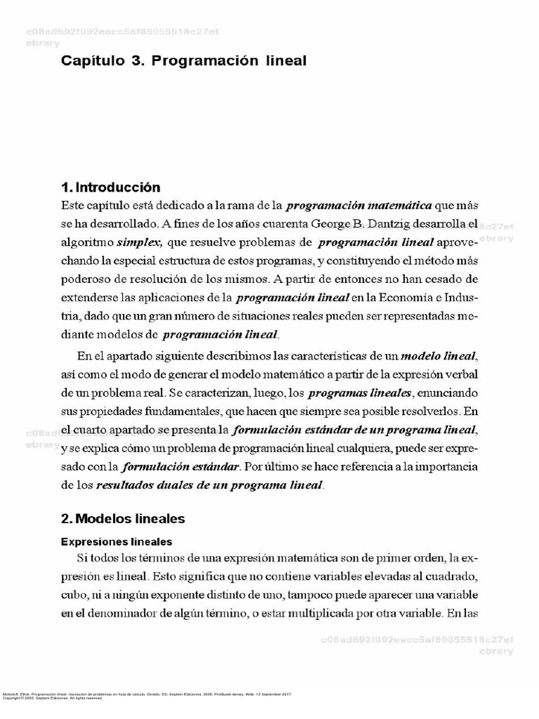 Programaci N Lineal Resoluci N de Problemas en Hoja de C Lculo | PDF | Enseñanza de matemática ...