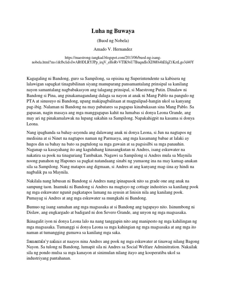 Luha NG Buwaya | PDF