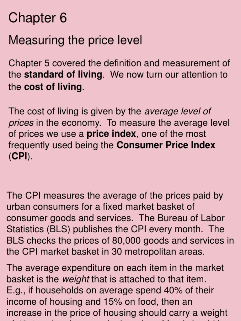 Measuring The Price Level: Prices in The Economy. To Measure The ...