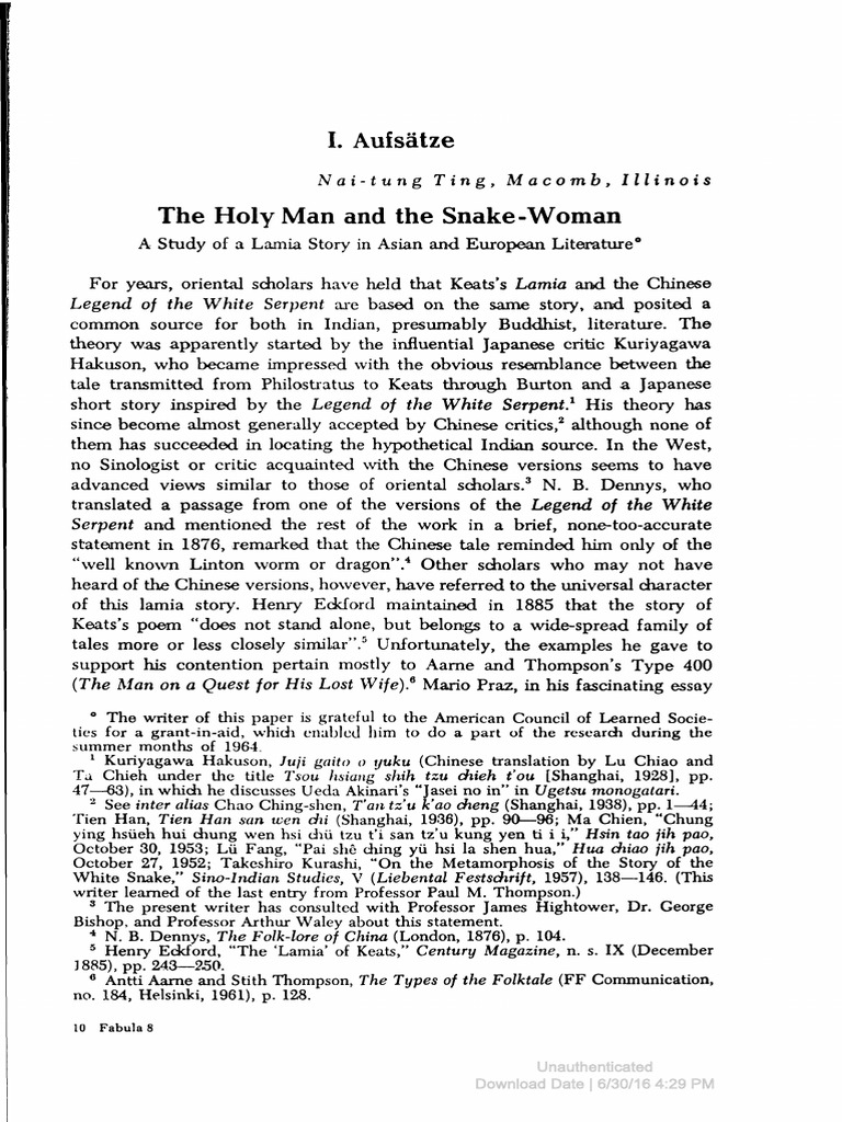 The Holy Man and The Snake Woman | Download Free PDF | Lilith ...