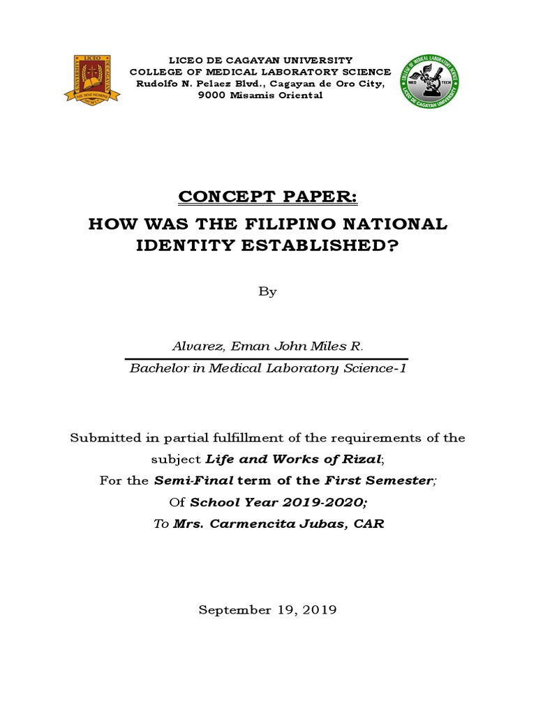 Rizal Concept Paper | PDF | Philippines | Spain