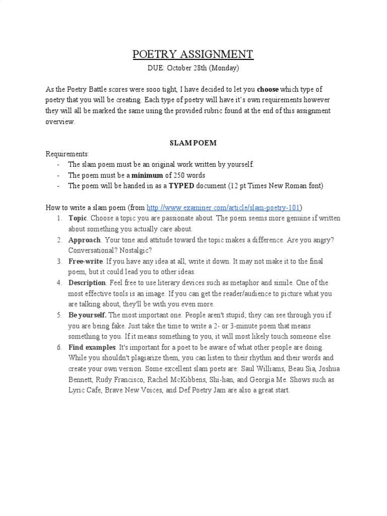 Poetry Assignment 1 | PDF | Poetry | Semiotics