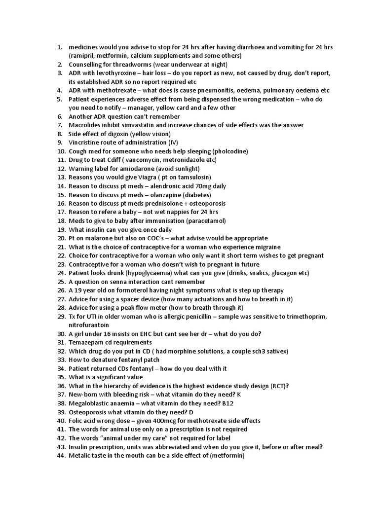 Sept 2019 GPHC Exam Just For Me and Scoring | PDF | Adverse Effect | Drugs