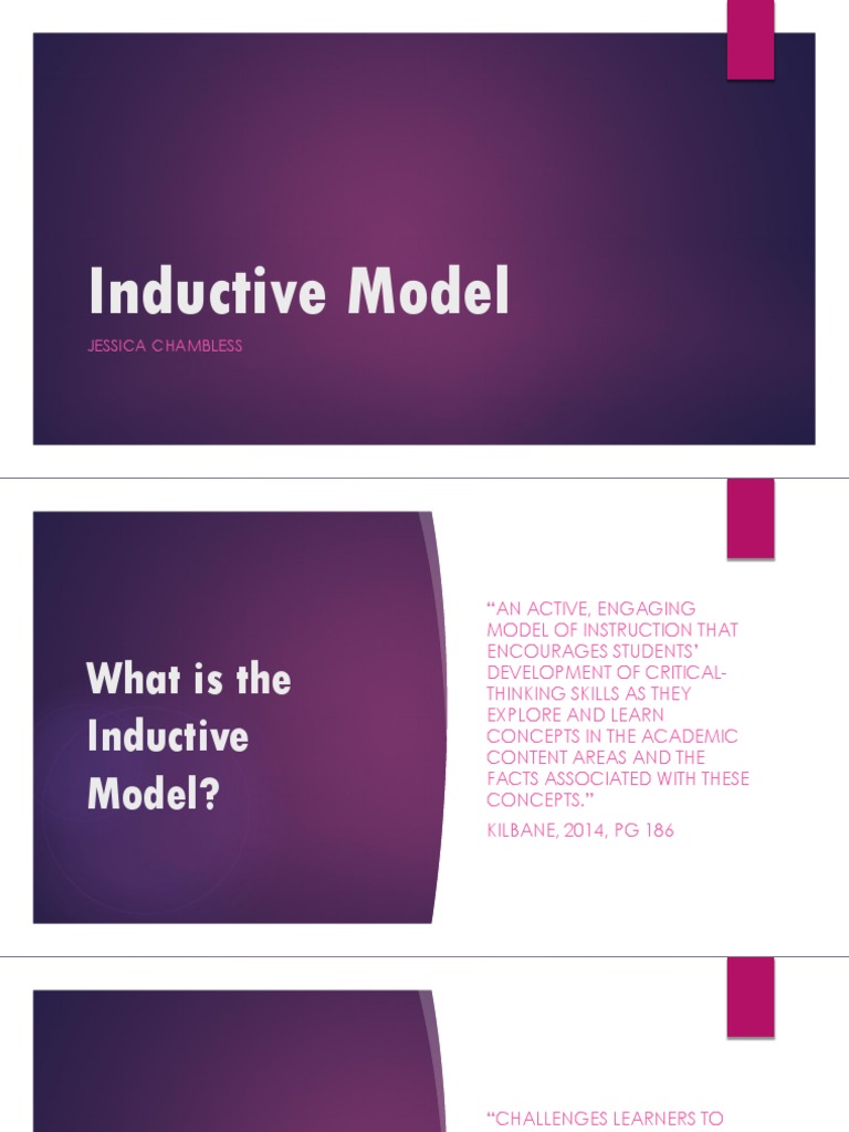 Inductive Model: Jessica Chambless | PDF | Concept | Learning