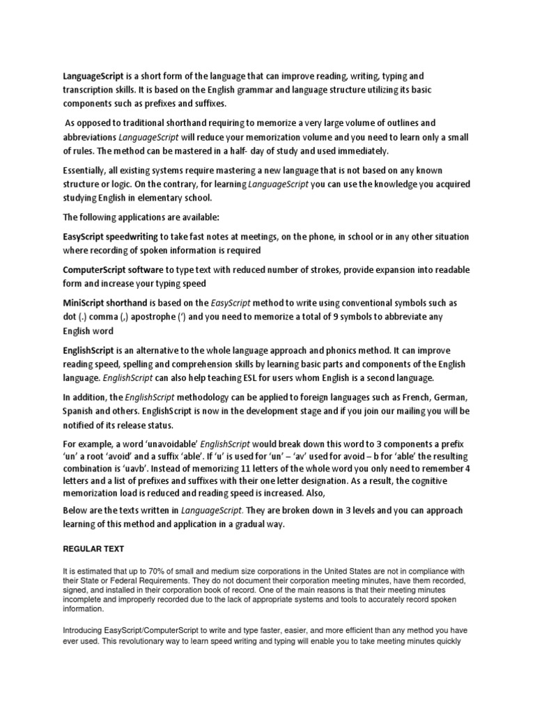 Easyscript Ebook | PDF | English Language | Linguistics