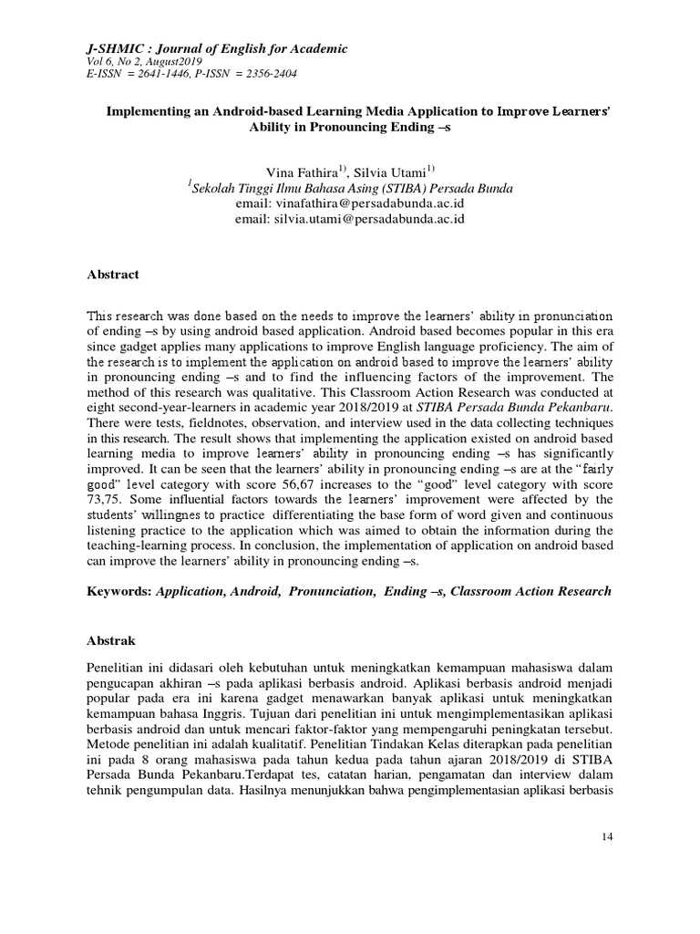 Implementing An Android-Based Learning Media Application To Improve ...