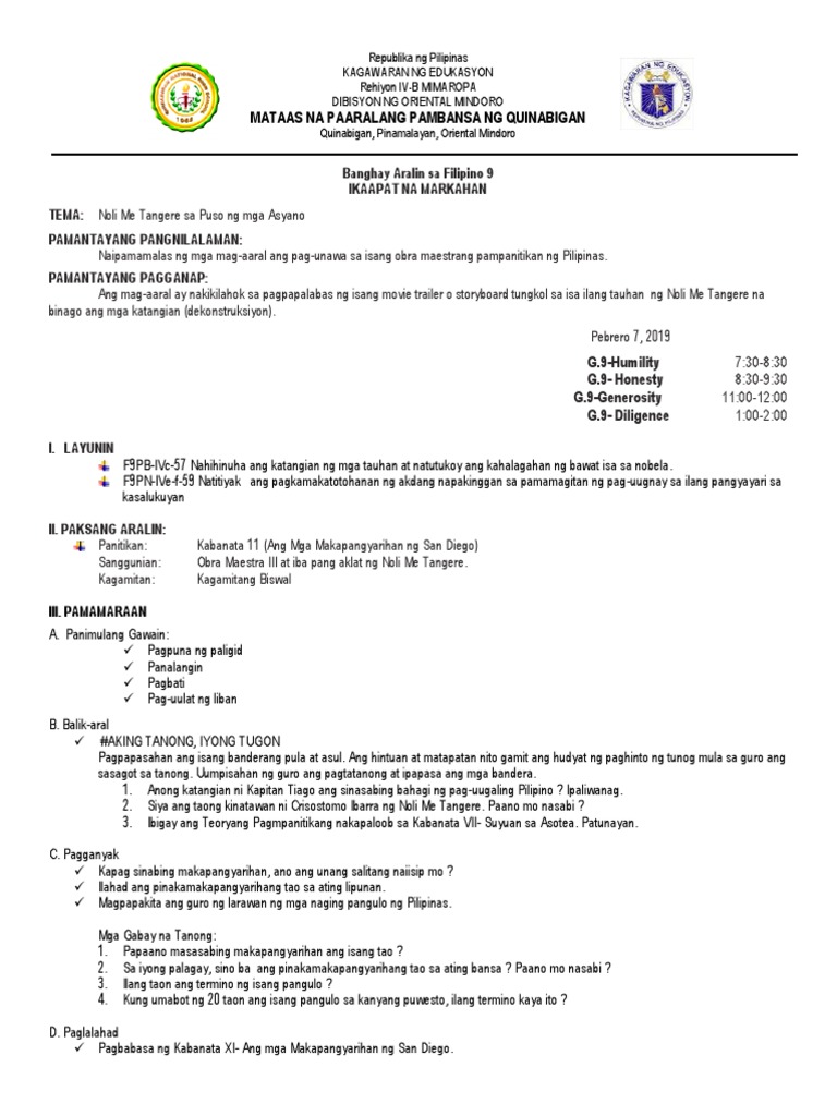 4banghay Aralin - 11 | PDF