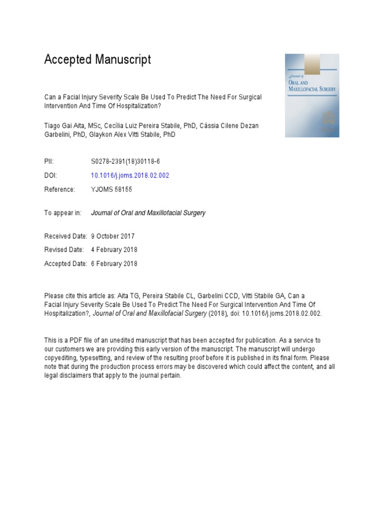 Accepted Manuscript: 10.1016/j.joms.2018.02.002 | PDF | Surgery ...