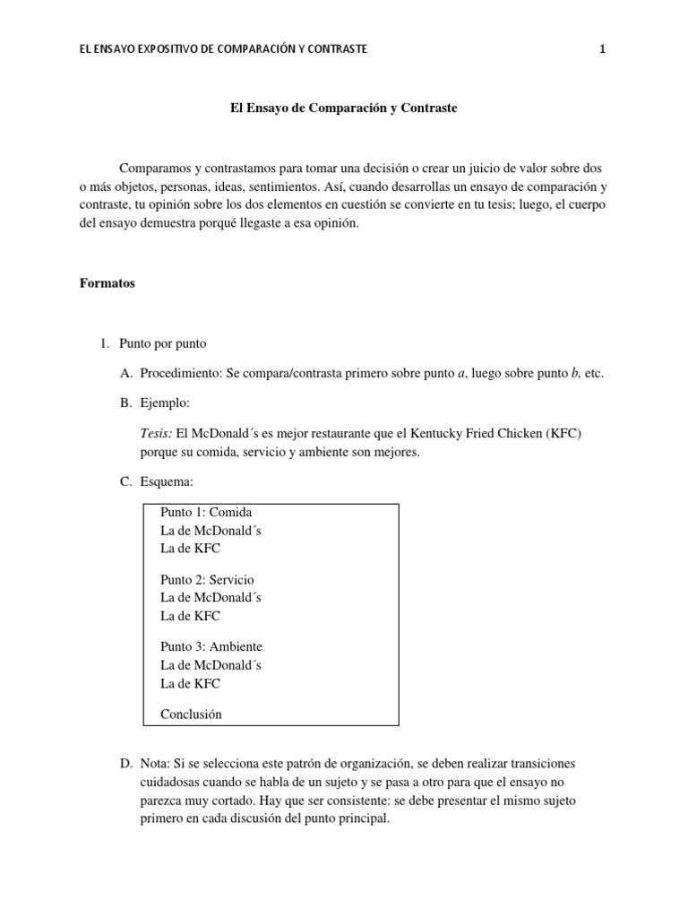 Ensayo de Comparacic3b3n y Contraste | PDF | Ensayos | Cooperativa