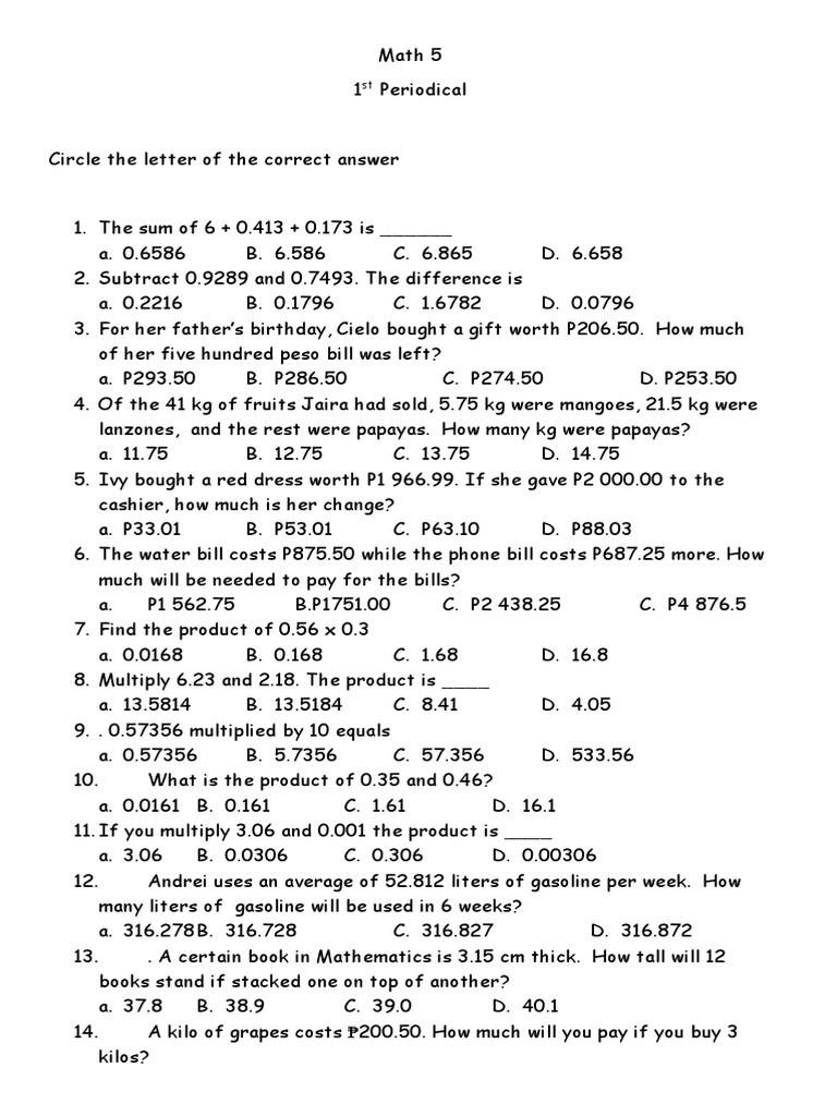 Math 5 | PDF | Teaching Mathematics