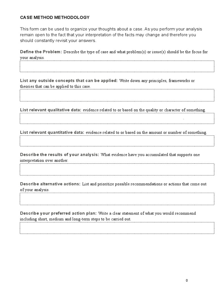 Case Method Methodology | PDF