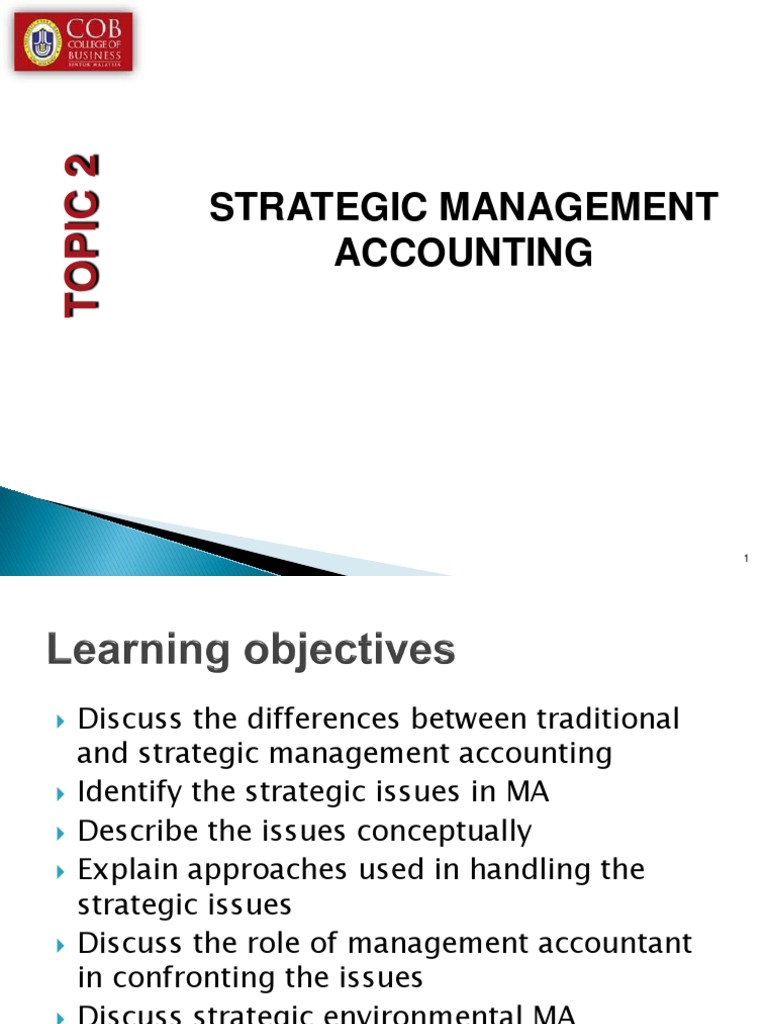 Strategic Management Accounting: Exploring the Role of Management ...