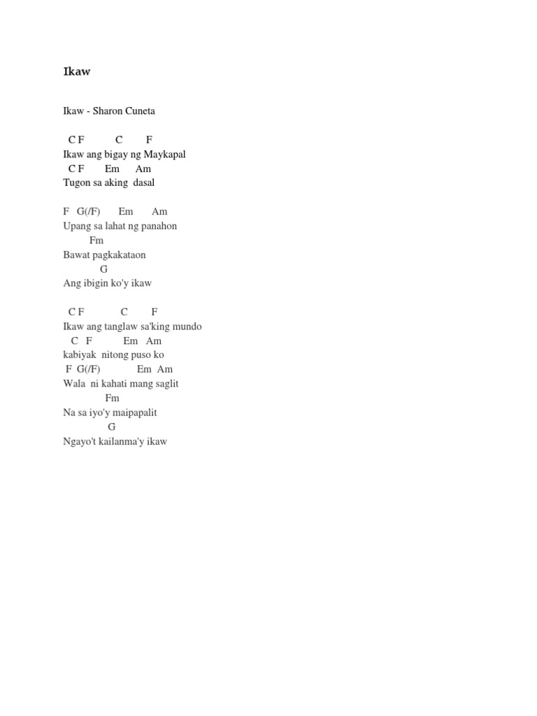 Chords and Lyrics Opm | PDF