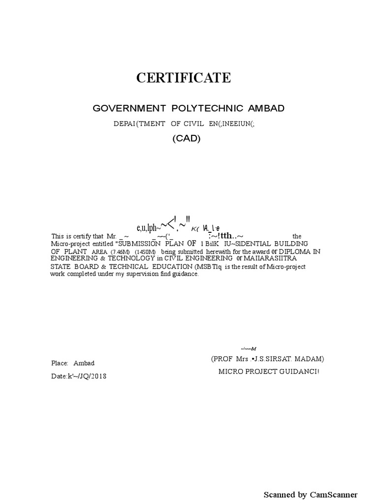 Certificate: Government Polytechnic Ambad | PDF | Human | Natural ...
