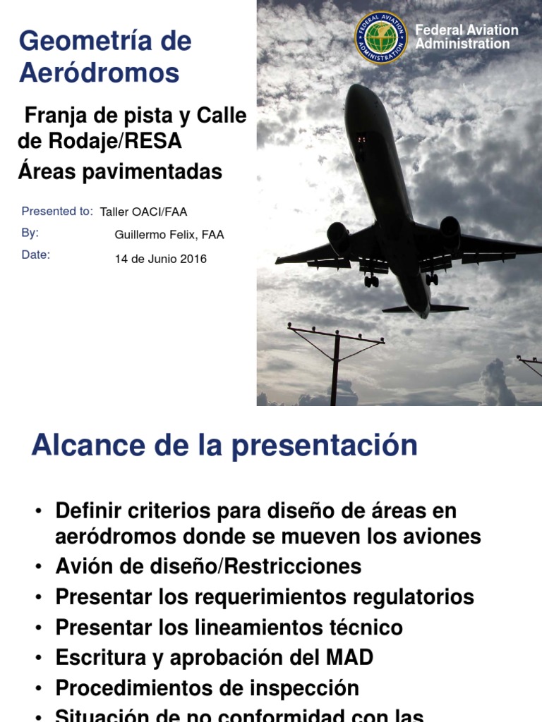 FAA - Geometria de Aerodromos (Franja de Pista y Calle de Rodaje) | PDF ...