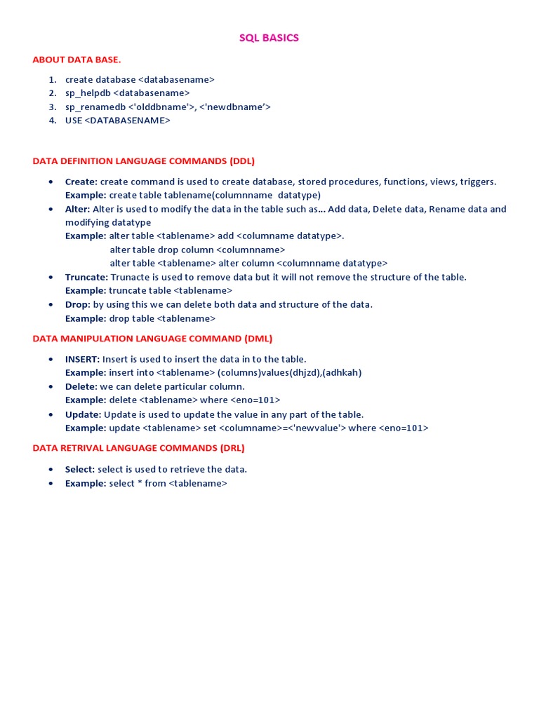 SQL Basics for Beginners | PDF | Teaching Methods & Materials | Computers