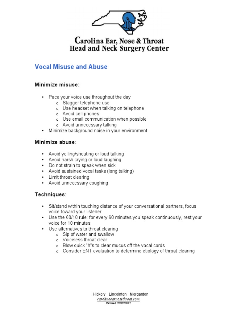 Voice Misuse and Abuse1 | PDF