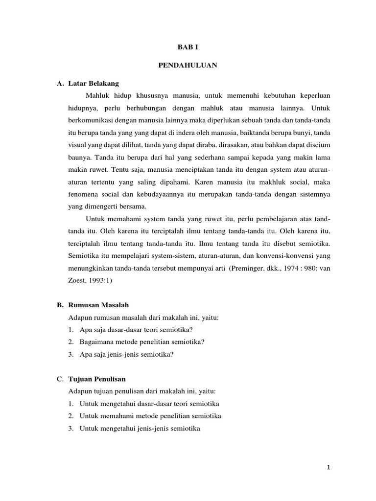 Dasar-Dasar Teori dan Metode Penelitian Semiotika | PDF