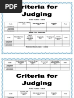 Criteria For Cooking Contest | PDF