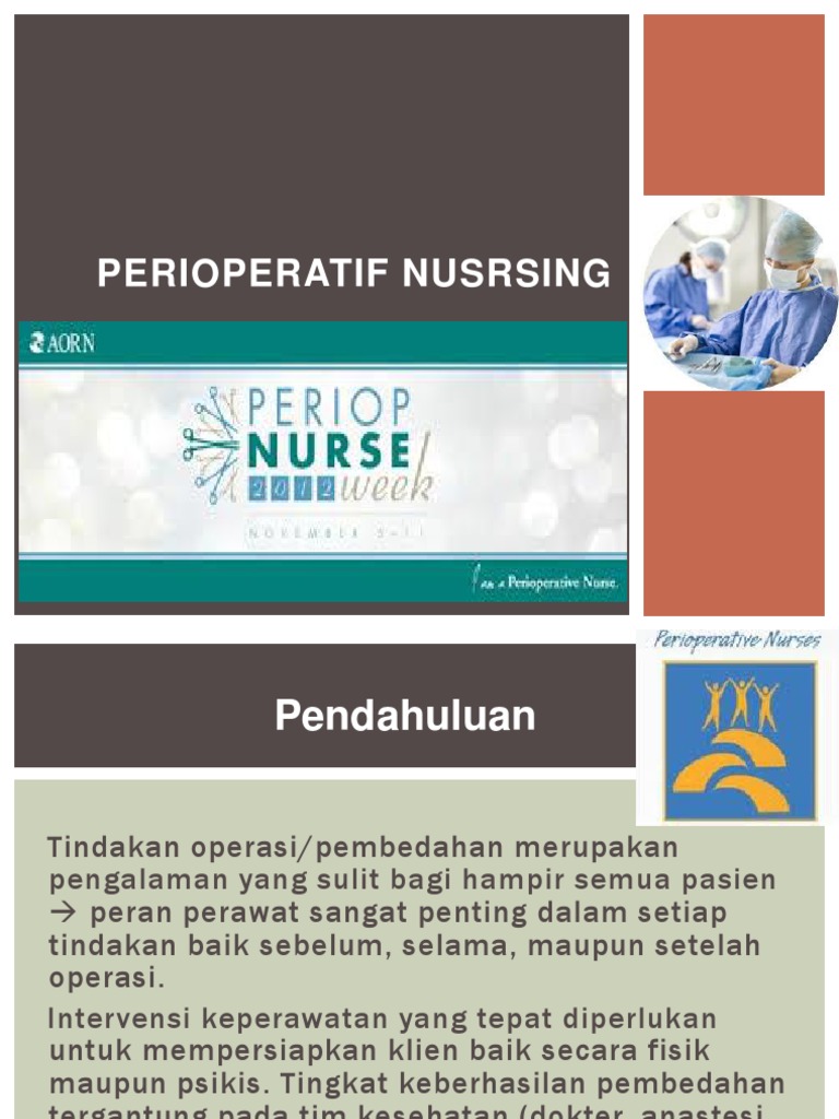 Konsep Perioperatif | PDF | Pengembangan Diri | Kesehatan Holistik