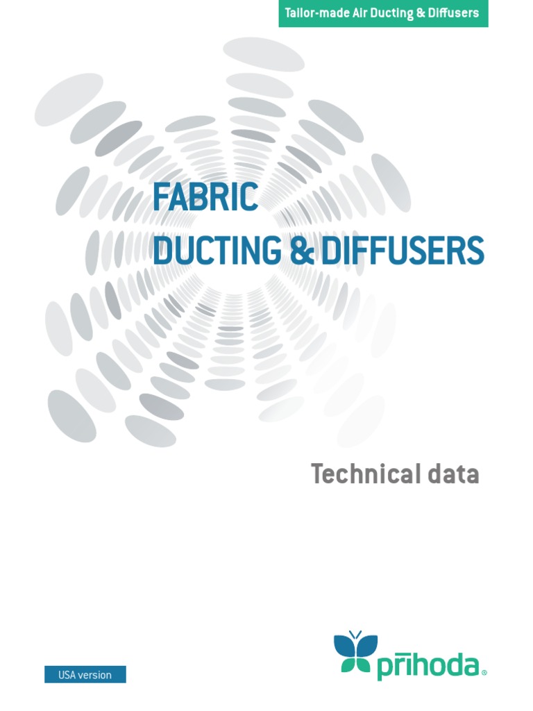 Fabric Ducting Technical Data Usa Prihoda | PDF | Duct (Flow) | Nozzle