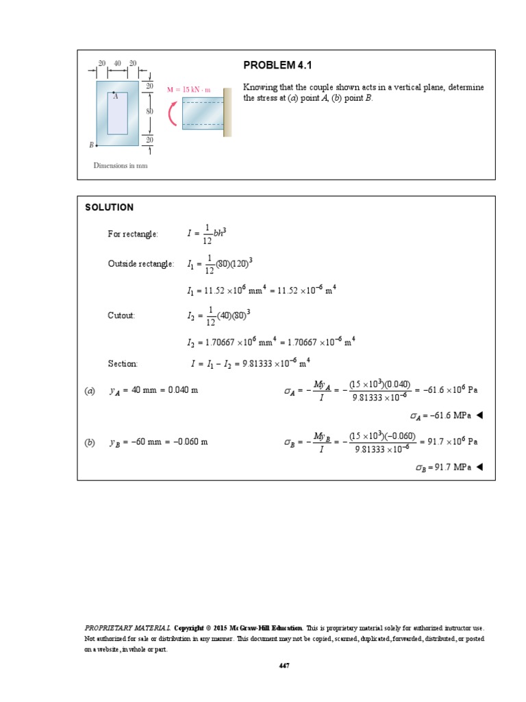 ENGN.2060 Assignment 09 Solution | PDF | Beam (Structure) | Stress (Mechanics)