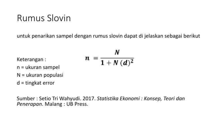 Rumus Slovin | PDF