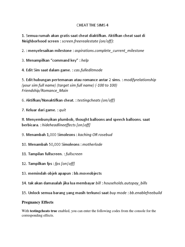 (Your Sim Full Name) (Target Sim Full Name) (-100 To 100) Friendship ...